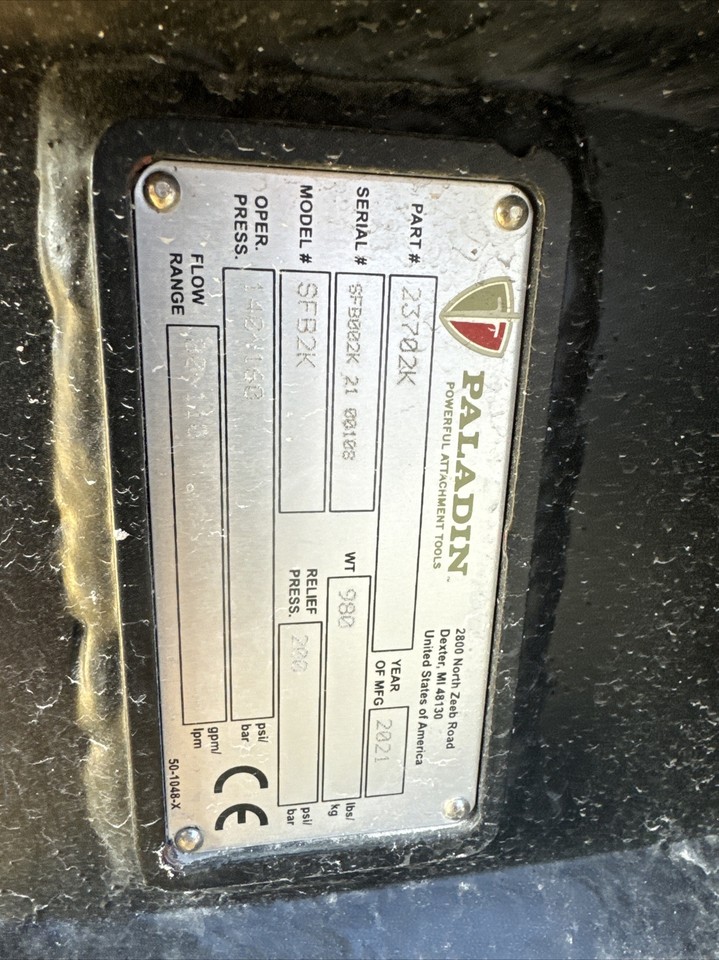 Paladin SFB2K Hydraulic Hammer Strike Force 23702k Cat 320 Volvo 210 Case New | eBay