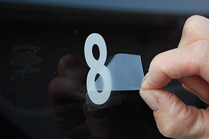 0-9 Reflective Numbers Red Sticker Vinyl Decals CHOOSE 1" - 12" Set Of ...