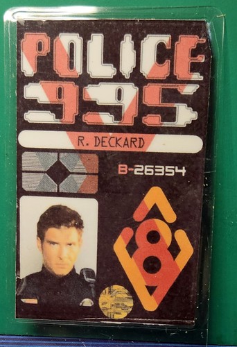Blade Runner Rick Deckard police ID | eBay