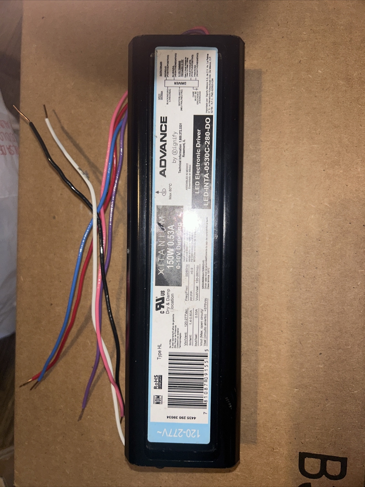 Philips Advance Xitanium 150W 1.5 A 0-10V Dimming Led Electronic Driver ...