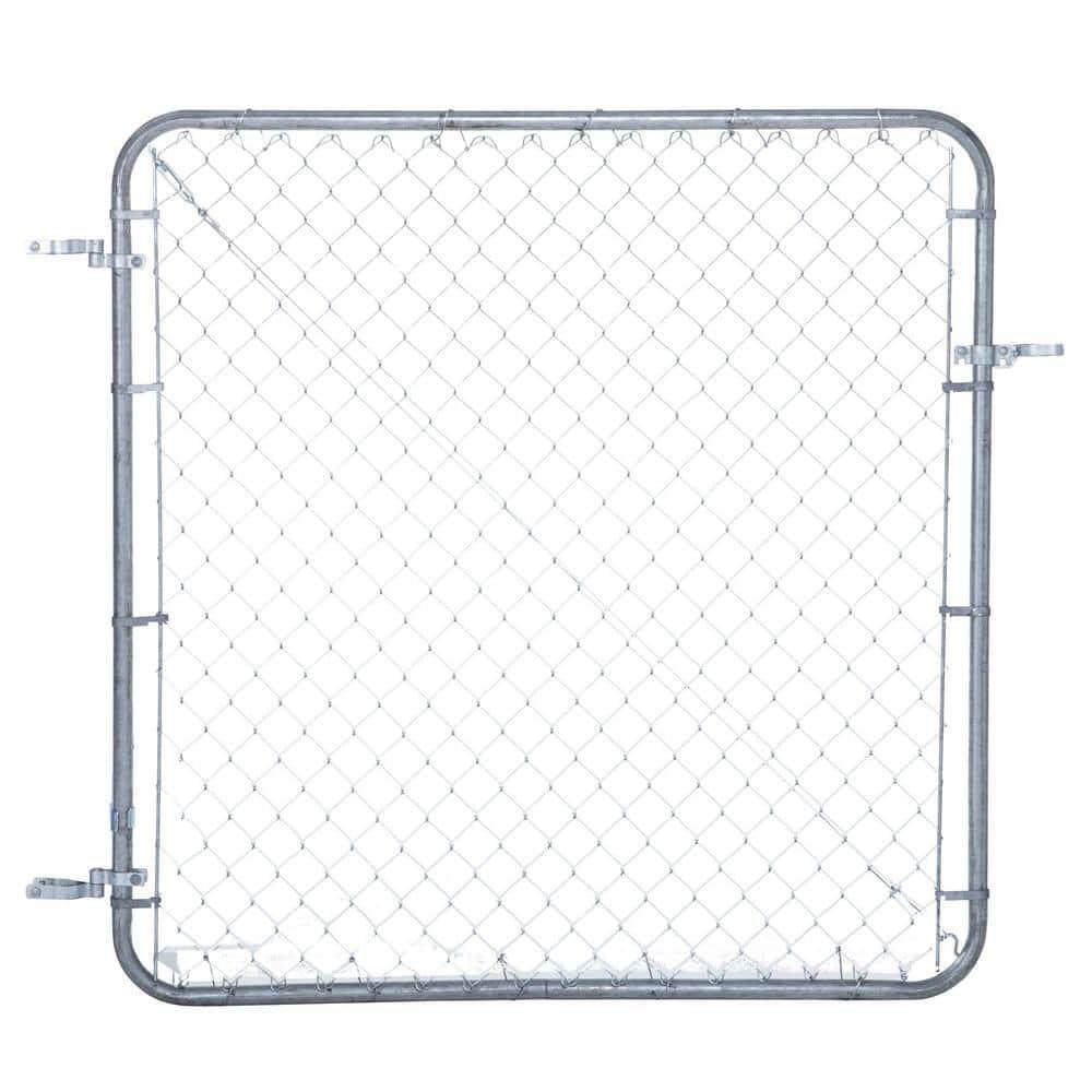 Fit-Right Chain Link Fence Gate Kit 6'H x 6'W Frame Adjustable ...