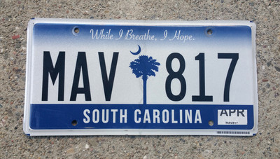 REAL SOUTH CAROLINA LICENSE PLATE NEW PALMETTO GRAPHIC AUTO NUMBER CAR ...
