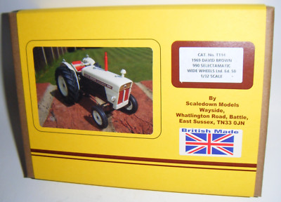 DAVID BROWN 990 wide wheeled SCALEdown Ltd Ed Metal Model tractor KIT 1 ...