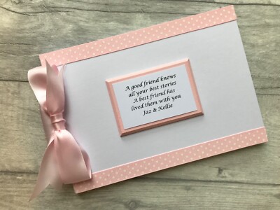 Personalised Best Friends Memory Book Scrapbook Photo Album Guest Book ...