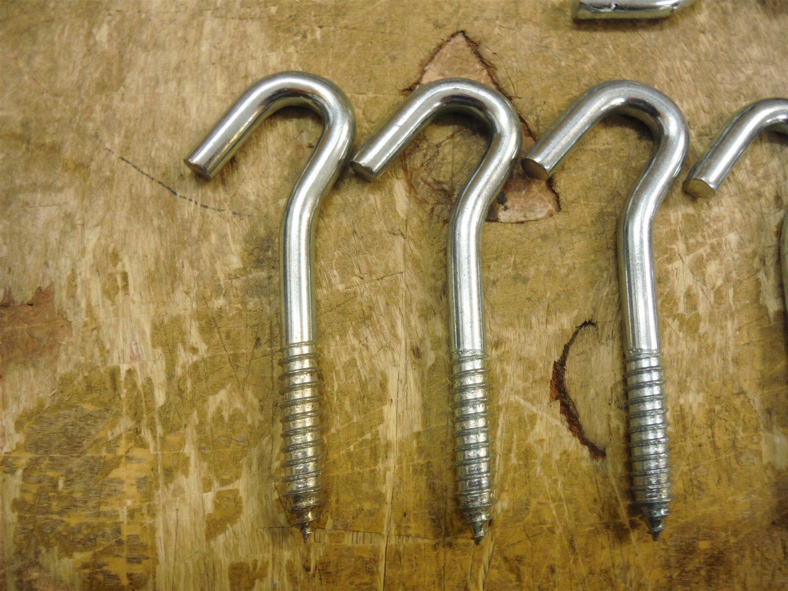 LOT of 10 Lag Type Screw Hooks for Hanging 5/16" X 3 1/2" FREE SHIP n/d ...