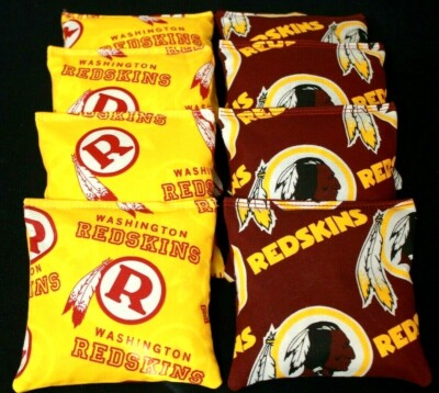 Cornhole Bean Bags made w WASHINGTON REDSKINS Fabric 8 ACA Regulation ...