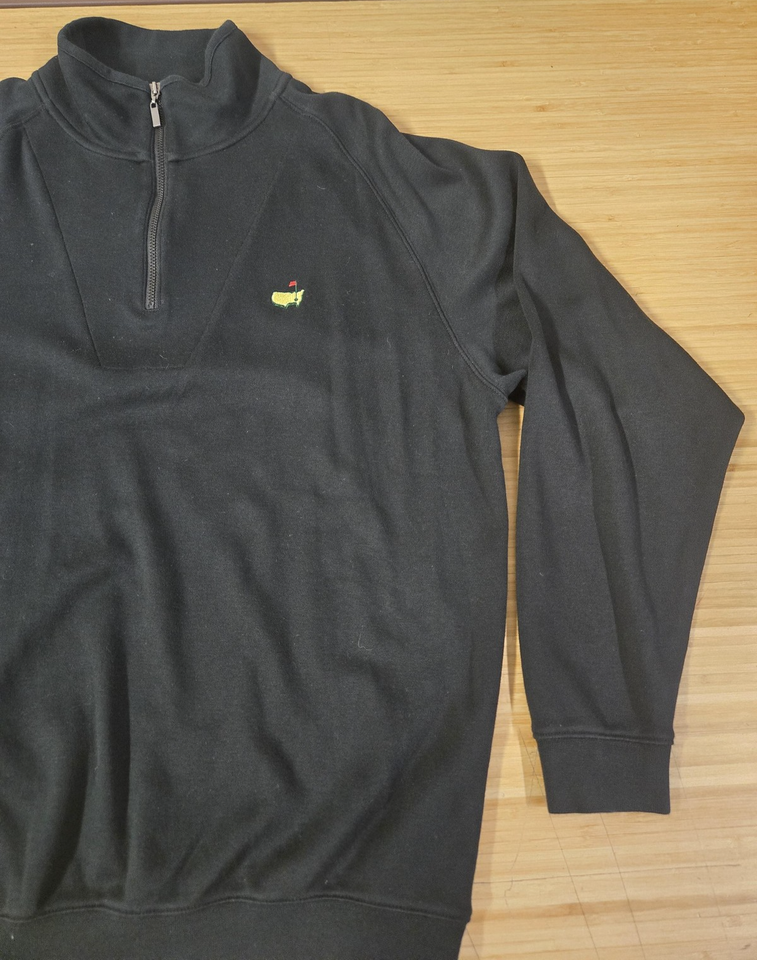 Masters Collection Augusta National Sweater Mens Medium Black Golf 1/4 ...