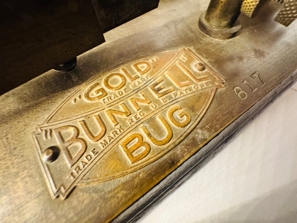 RARE J.H. Bunnell GOLD BUG Telegraph Key Keyer Morse Code Vintage | eBay