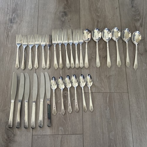 Royal Saxony Silverplate Silverware Set Art Deco Style 30 Pieces ...