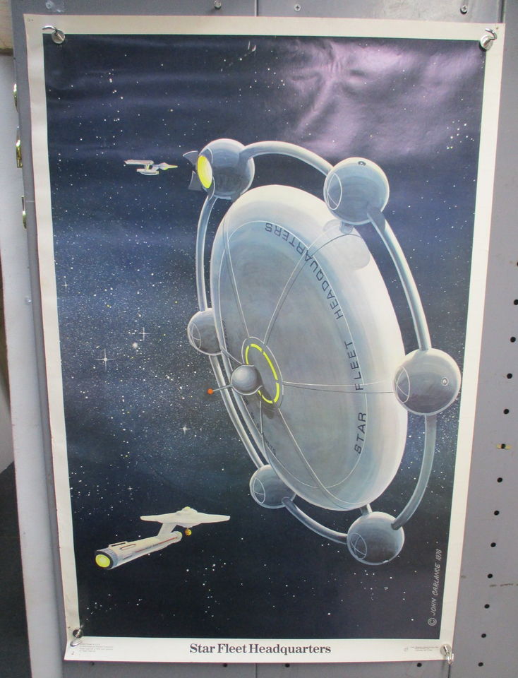 1976 Lot 2 STAR TREK John Carlance POSTERS Galileo STARFLEET HQ Dargis ...