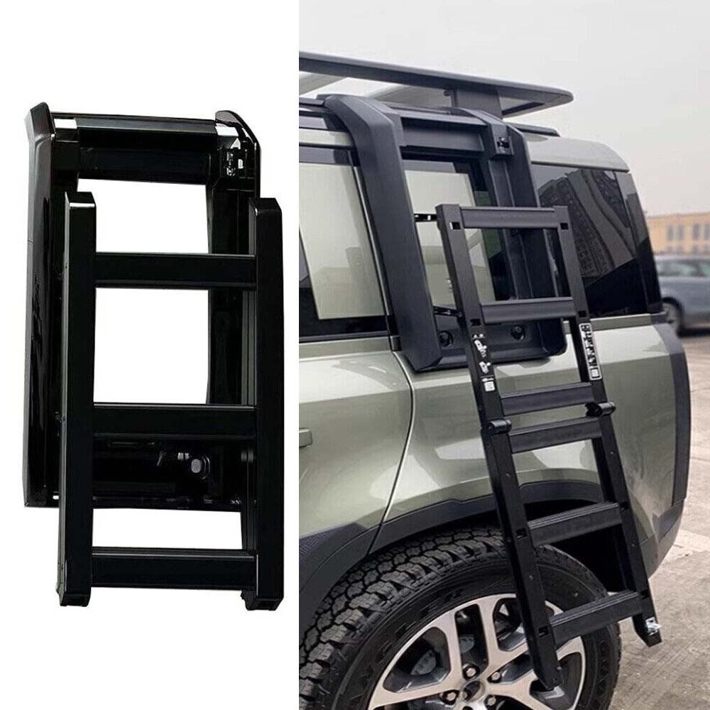 Side Roof Rack Liftable Access Ladder Fits For LR Defender 90 110 130 ...