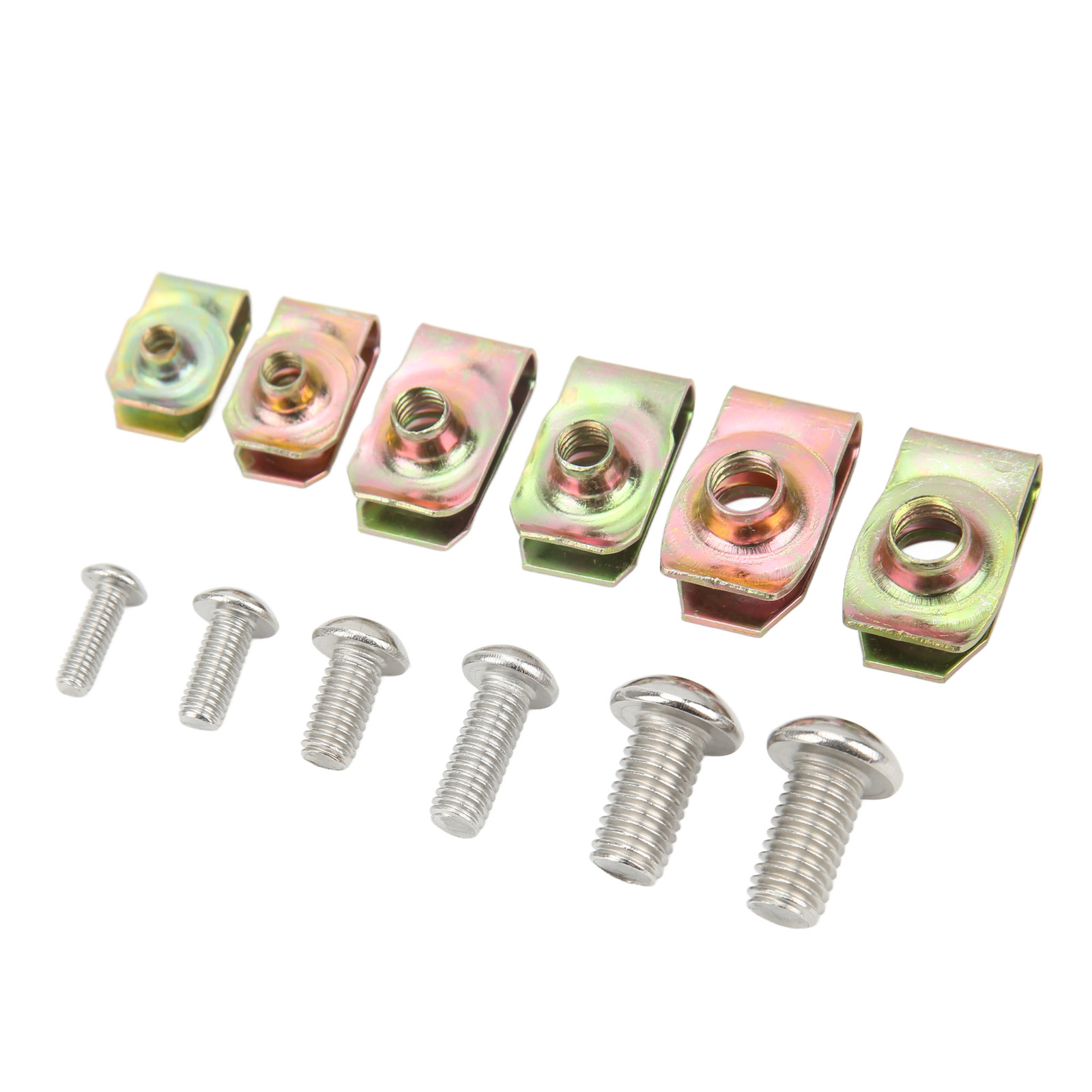 115pcs U Nut Clip Kit 4 Size M4 M5 M6 M8 Colorful Galvanized Car Clip ...