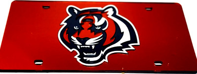 Cincinnati Bengals Orange LICENSE PLATE Acrylic Top Of The Line Sharp ...