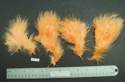 4 Dyed Peach/Flesh/Salmon Bird Fur Cull Pieces Lot-SF 212 | eBay