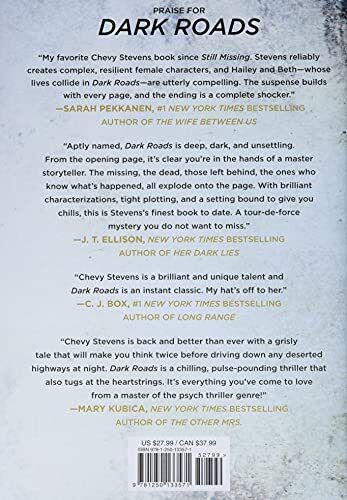 Dark Roads: A Novel [Hardcover] Stevens, Chevy 9781250133571 | eBay