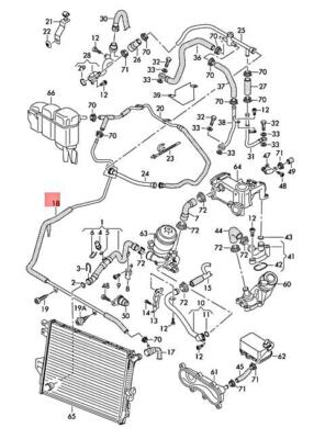 Genuine VW Touareg 7P5 7P6 Coolant Hose 7P6122447AD | eBay