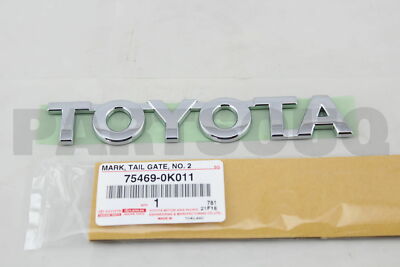 754690K011 Genuine Toyota MARK, TAIL GATE, NO.2 75469-0K011 | eBay