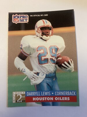 1991 Pro Set Draft Choice 2nd Round Darryll Lewis Houston Oilers | eBay