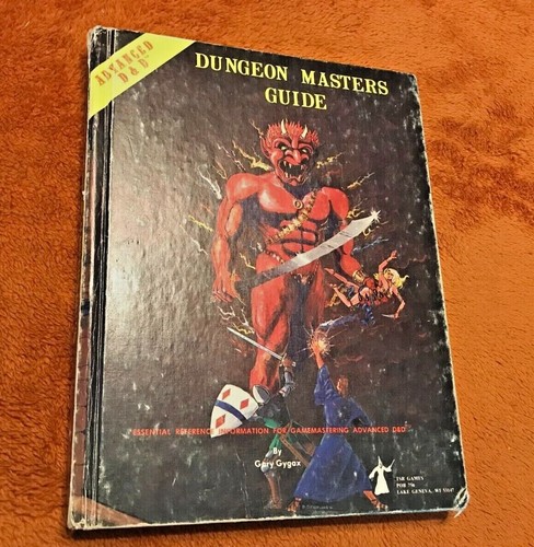 1979 AD&D DUNGEONS & DRAGONS DUNGEON MASTERS GUIDE HB hardcover master ...