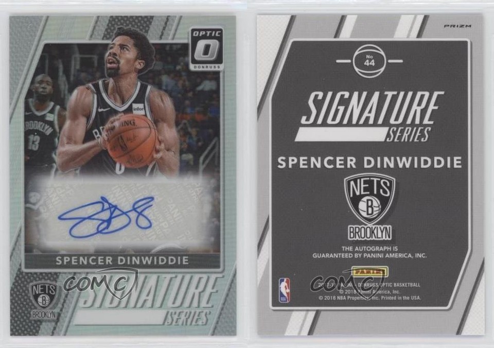 2017 Panini Donruss Optic Signature Series Holo Prizm Spencer Dinwiddie ...