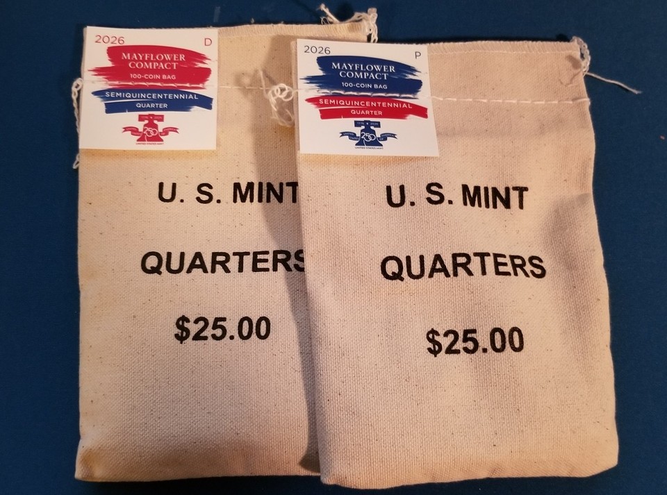 2026 P D Semiquincentennial Quarters Mayflower 2 Coin Set IN HAND ...