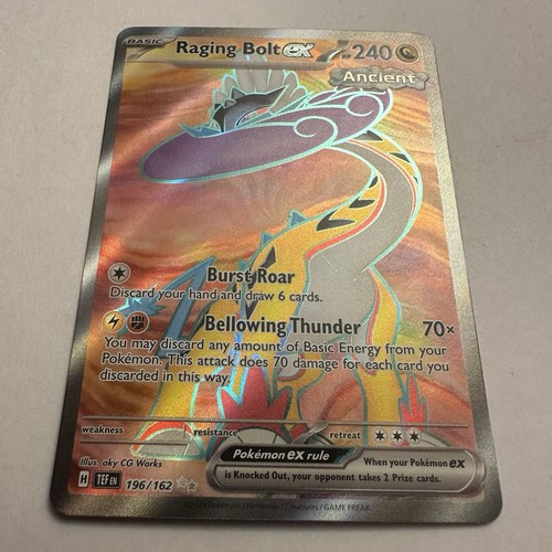 Raging Bolt ex 196/162 Temporal Forces Ultra Rare Full Art Holo Pokémon ...