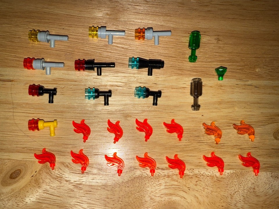LEGO Translucent Parts Lot – Lights, Flames, Panels, Tiles, Effects ...