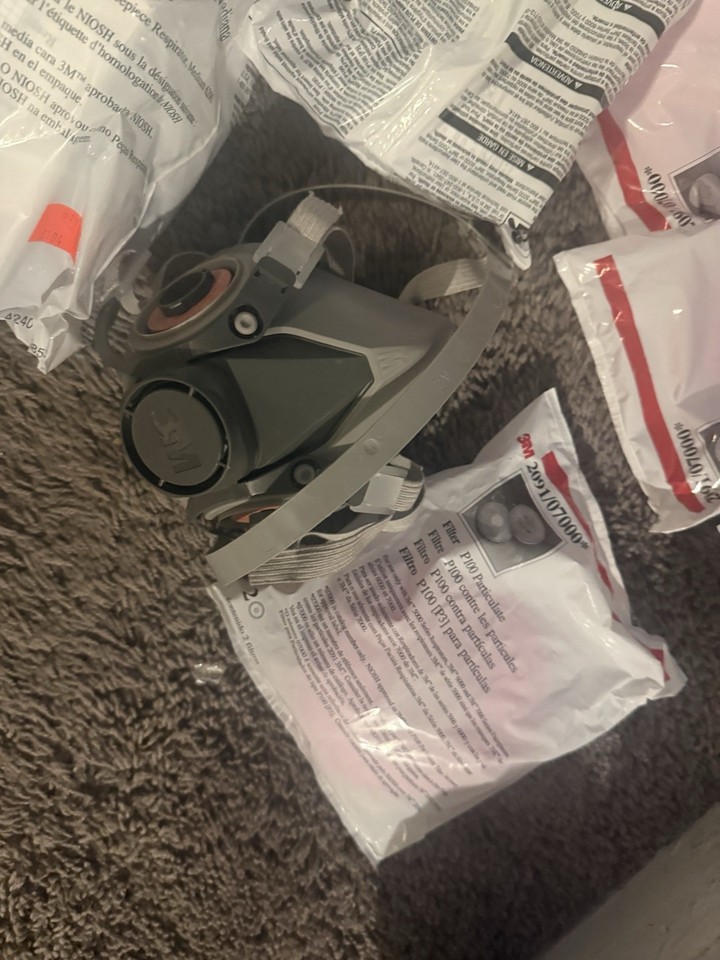 3M Half Facepiece Respirator Mask 6300/07026 LARGE X 10 & 6200/07025 ...