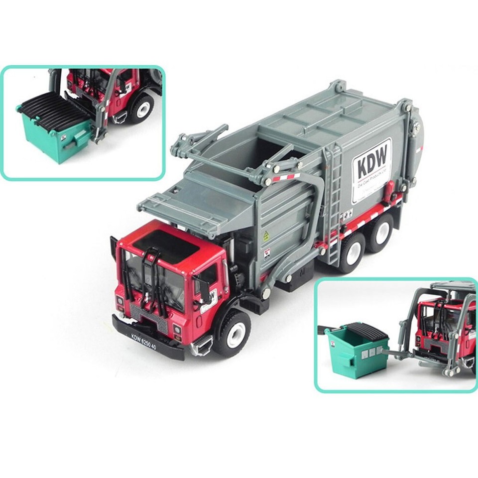 1/24 Scale Garbage Truck Toy Diecast Recycling Truck Model Toys Gift ...