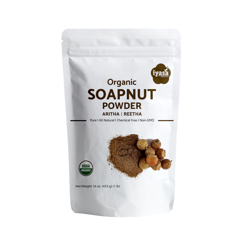 Soapnut Powder, Certified Organic Aritha | Reetha, Natural Shampoo, 4,8 ...