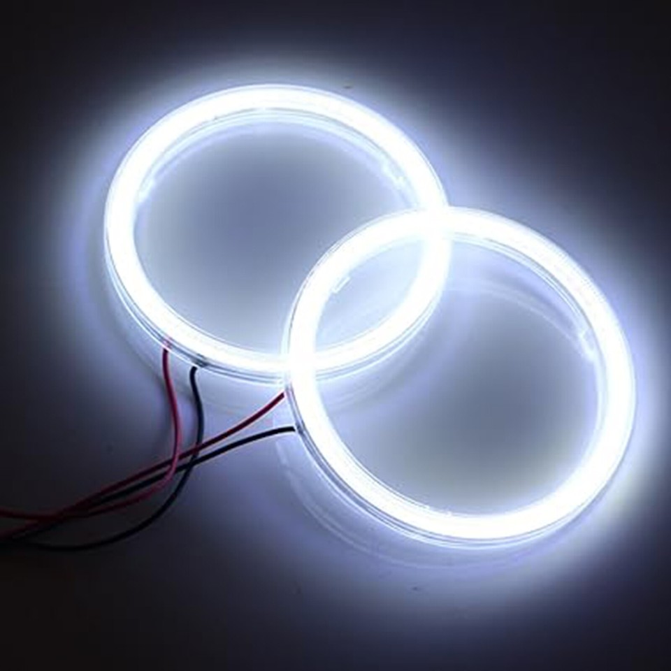 2x Car COB LED Halo Ring Angel Eyes Fog Light 60mm 70mm 80mm 100mm ...