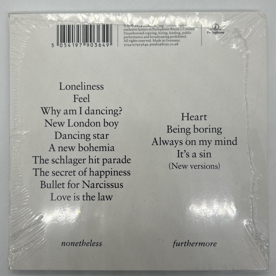 Pet Shop Boys Nonetheless / Furthermore Deluxe 2 CD Digipak Album BRAND ...