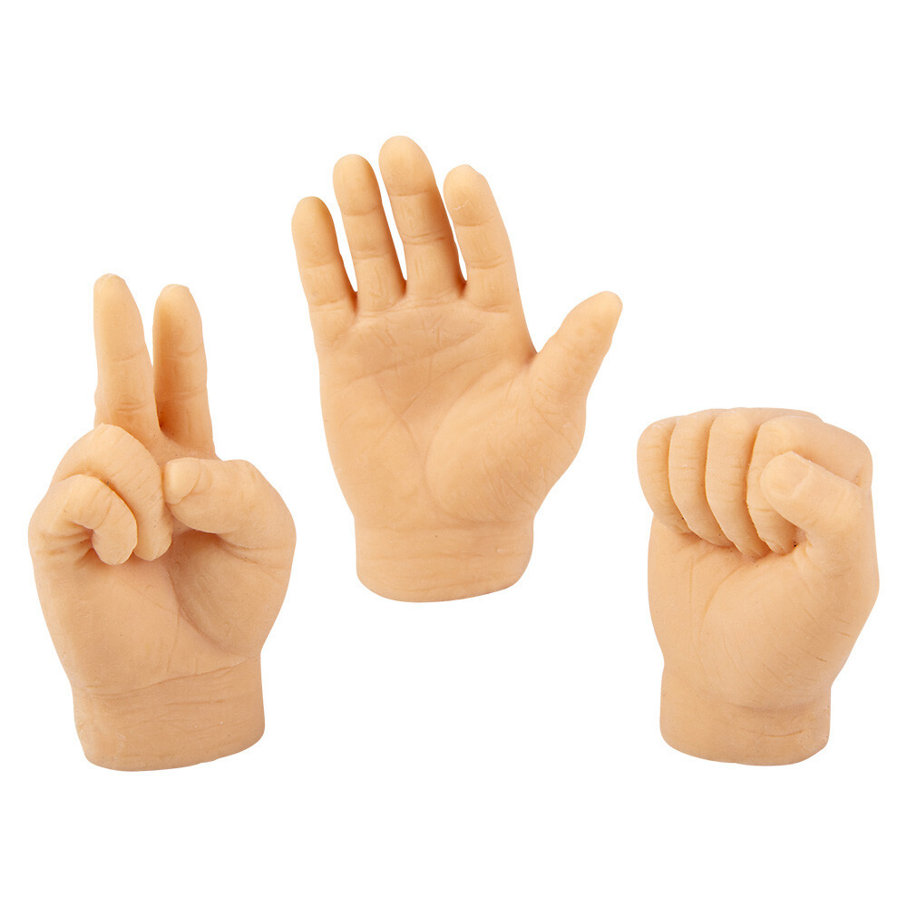 CASE 72 HAND FINGER PUPPET - Tiny Hands Soft Realistic Magic Trick GaG ...