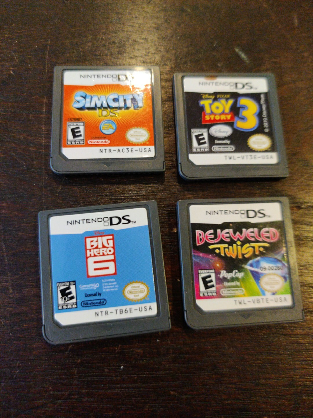 DS Games Lot Of 4: Sim City, Toy Story 3, Big Hero 6 And Bejeweled ...