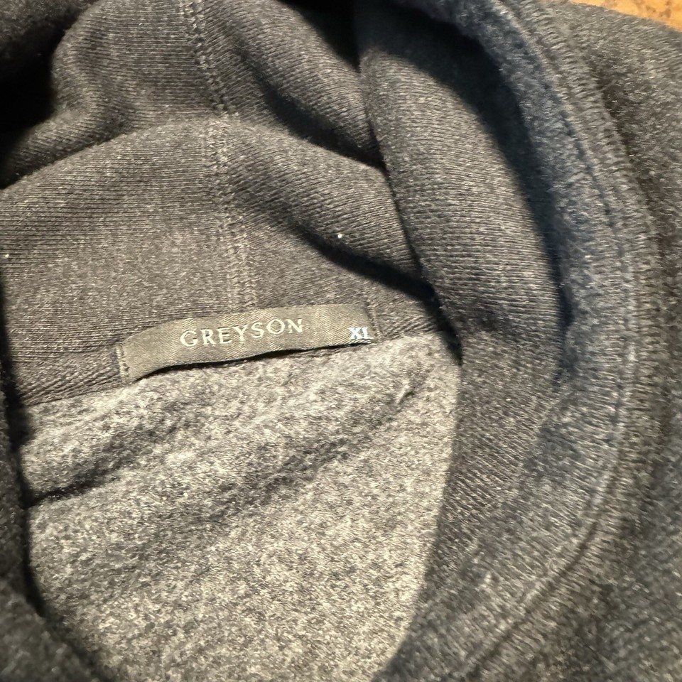 Greyson Hoodie Men’s Size XL Silver Fox Double Sided Heavyweight Gray 1 ...