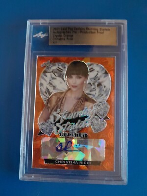 Christina Ricci 1/1 Crystal Orange Starlet Autograph Proof 2021 Leaf ...