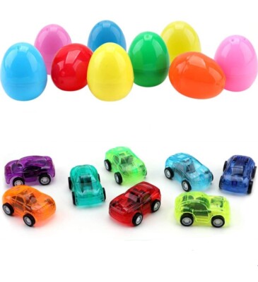 Easter Eggs with Toy pull back Cars (36-Pack), Easter Kids 36 eggs 36 ...