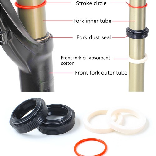 36mm Mountain Bike Front Fork Dust Seal Set Rubber Sponge Sealing Ring ...