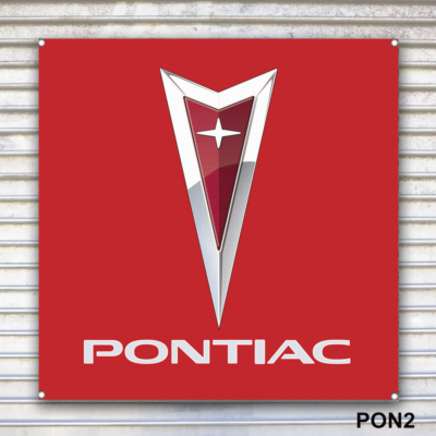 Pontiac Emblem Illustrated Banner Sign Wall Art | eBay