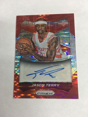 2014-15 Panini Prizm Jason Terry #43 Red Pulsar Auto Numbered 101/149 ...