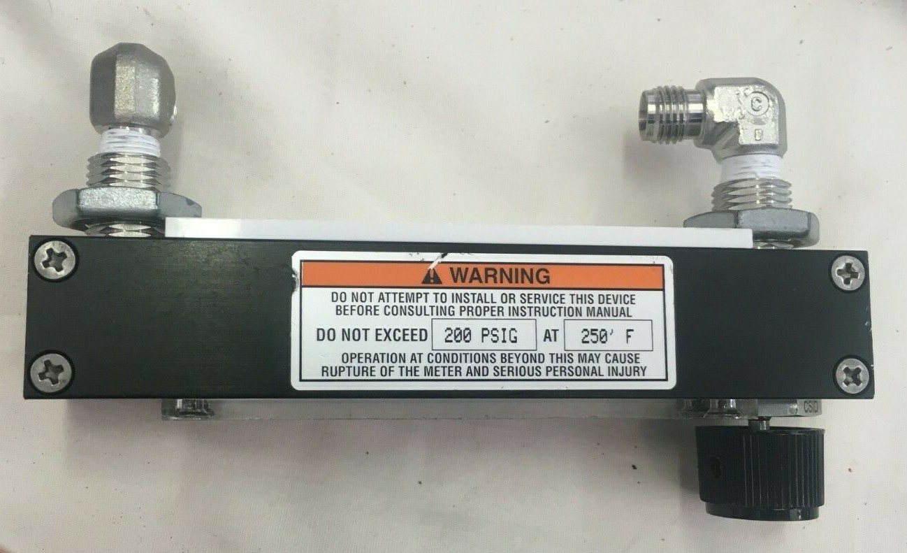 Omega FL-1364-S Variable Area Glass Rotameter 0-65mm Scale 200 PSIG ...