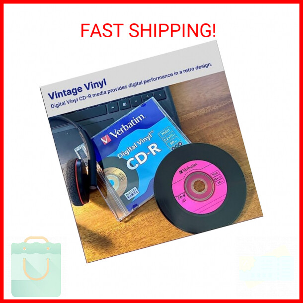 Verbatim CD-R Blank Discs 700MB 80min 52X Recordable Disc for Data and ...