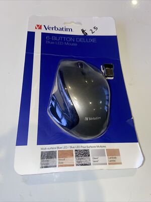 Verbatim Deluxe 98621 Wireless Blue LED Mouse Graphite VTM98621 | eBay