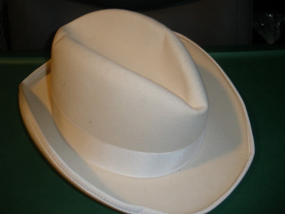 Vintage Capas Design Godfather Fedora Hat USA 100% wool Off White XXL ...