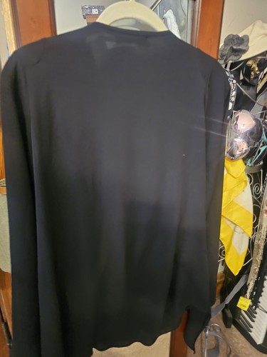 Kashko moshka vintage blouse tunic black size medium Faux Wrap | eBay