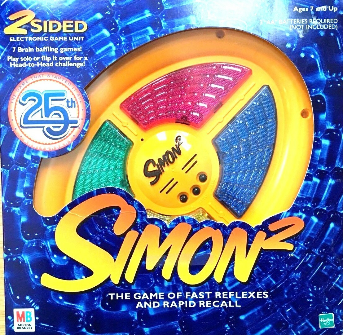 Milton Bradley Simon 2 Sided Electronic Game of Fast Reflexes and Rapid ...