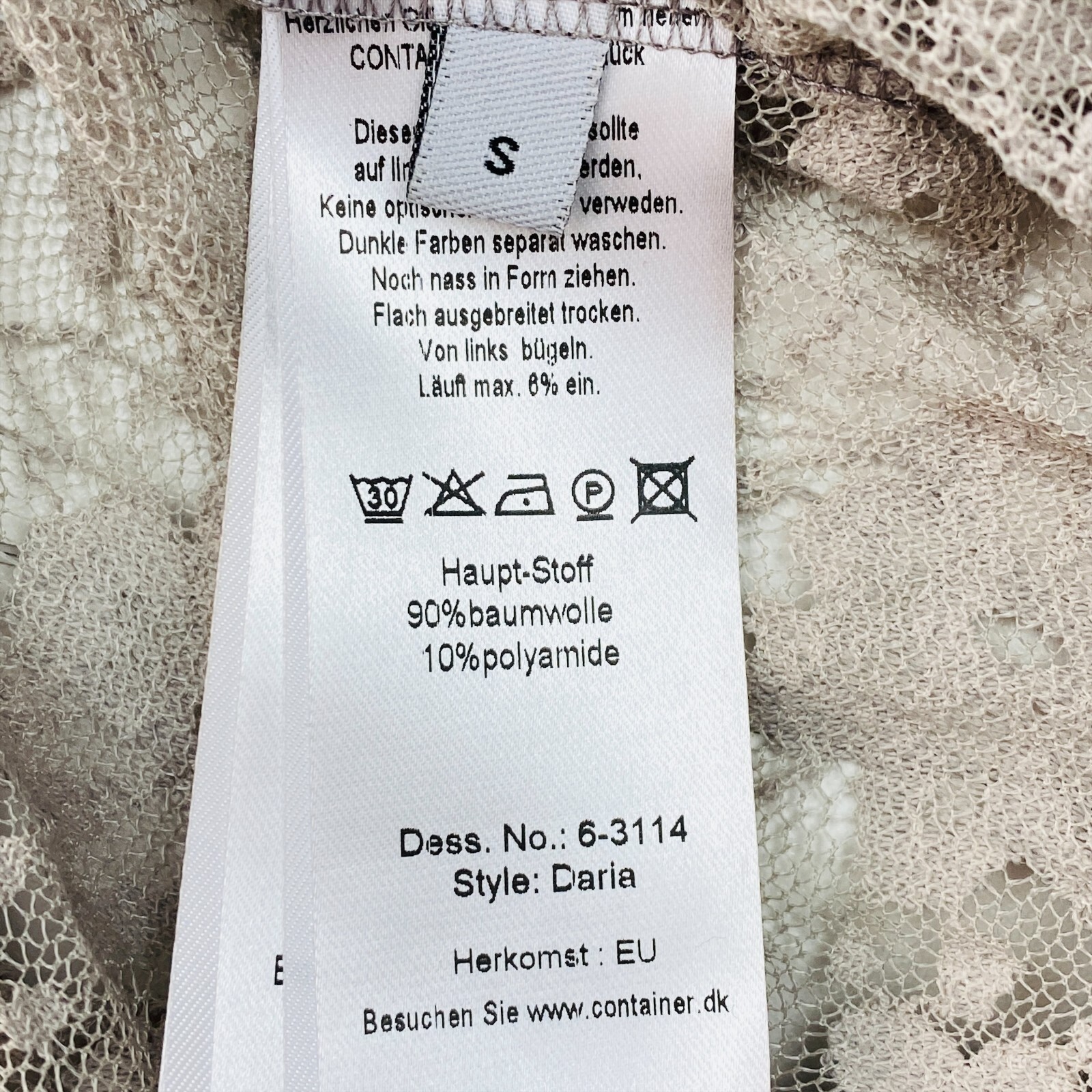 Container Floral Grey Lace Cotton Blend Capri Pants Trousers Size S W26 ...