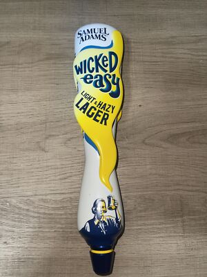 Samuel Sam Adams Wicked Easy Light Hazy Lager Beer Tap Handle 12” Tall ...