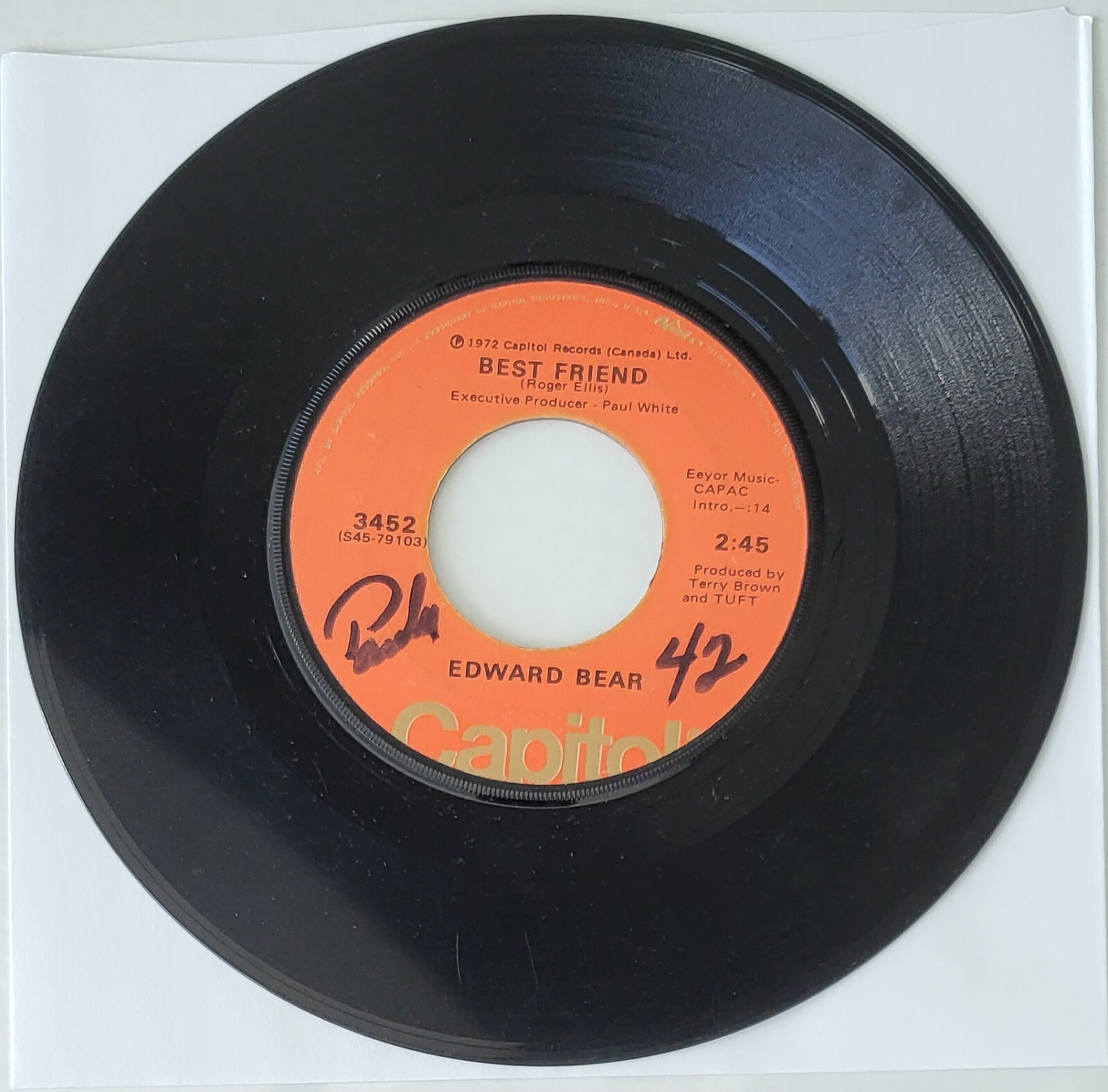 Edward Bear...."Last Song & Best Friend" 45 RPM 7" Vinyl Record | eBay