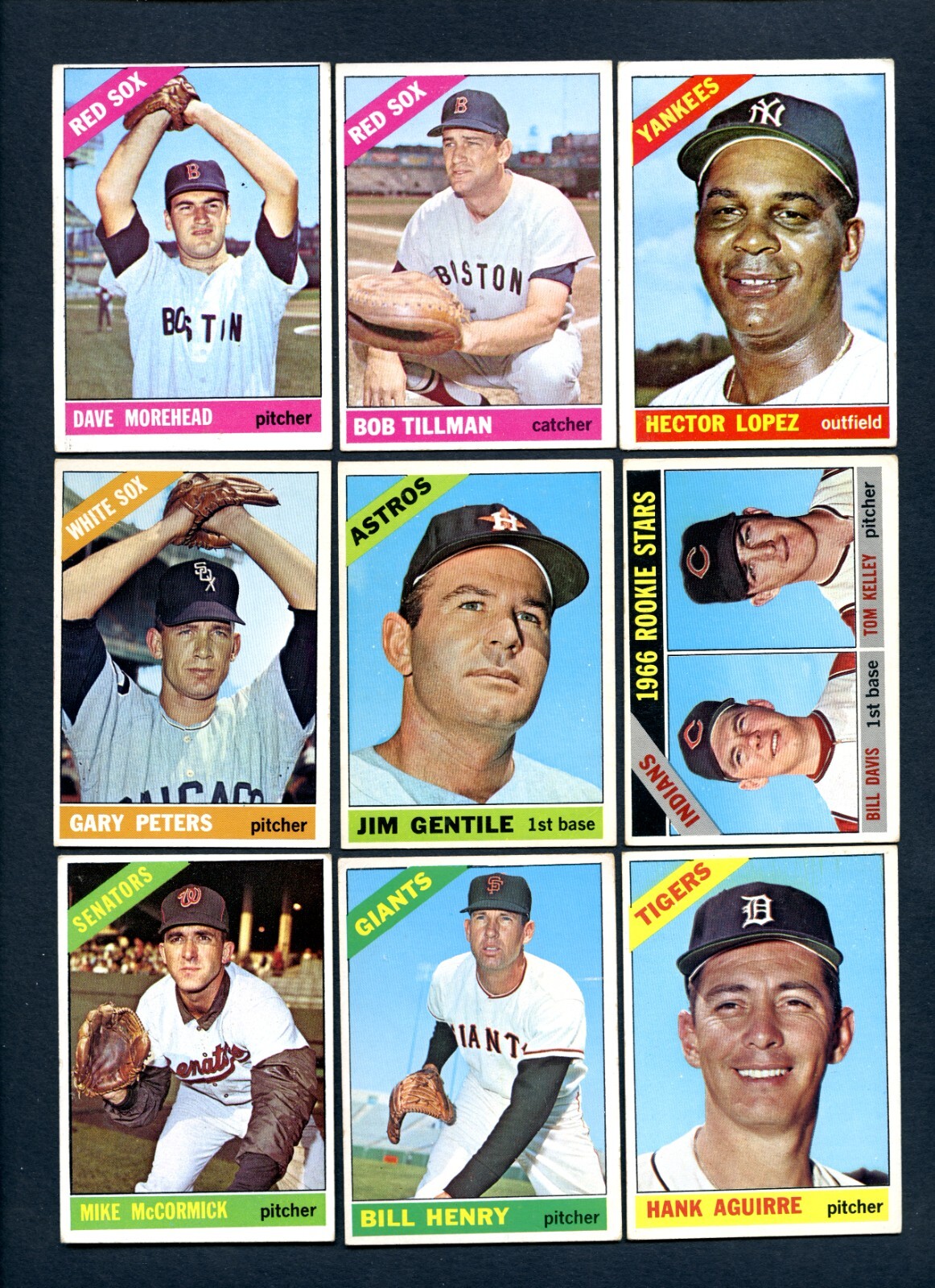 Lot of 9 - 1966 Topps Baseball Cards - VG condition | eBay